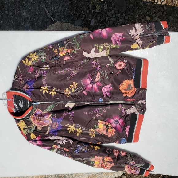 Replay | Jackets & Coats | Replay Floral Bomber Jacket | Poshmark
